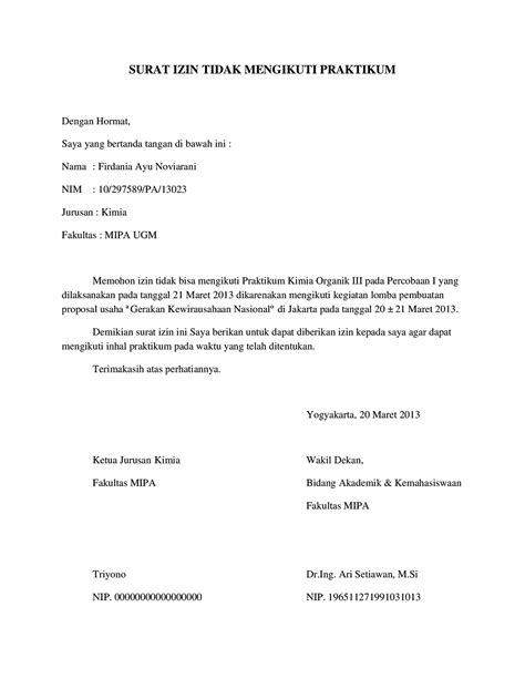 Contoh Surat Izin Tidak Masuk Kerja Ada Kepentingan Keluarga Delinewstv