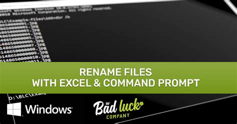 How To Manipulate Filenames In Excel And Rename Files With Command