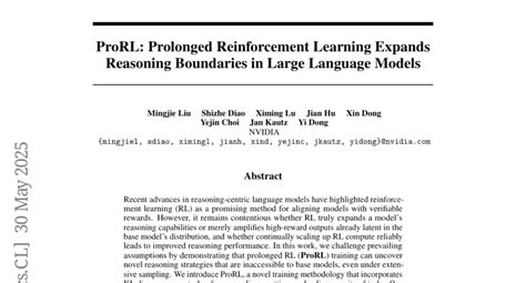 Prorl Prolonged Reinforcement Learning Expands Reasoning Boundaries In