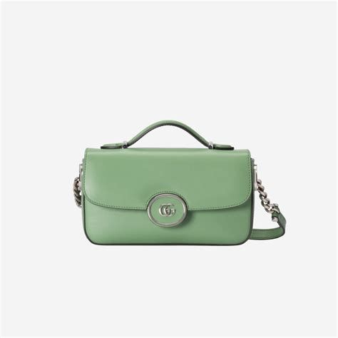 구찌 쁘띠 Gg 미니 숄더백 라이트 그린 레더 Gucci Kream