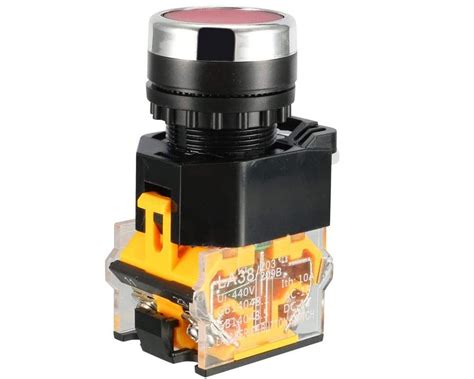 KAMSTEALTH Mm NC NO Momentary Panel Mount Control Push Button Switch Red Push Button Switch
