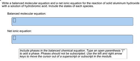 Solved Write a balanced molecular equation and a net ionic | Chegg.com