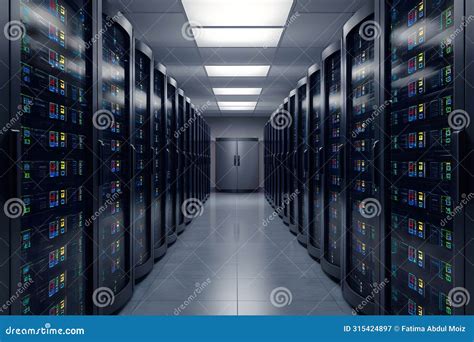 Supercomputer Server Room For Big Data Hi Tech Background Stock Illustration Illustration Of