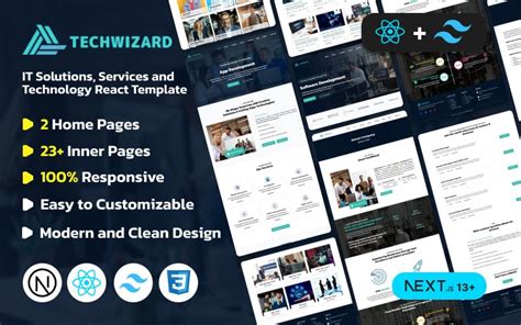 Techwizard Next Js It Solutions Services And Technology React Template Template Witch