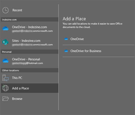 Save And Save As Tabs Of Backstage View In Powerpoint 365 For Windows