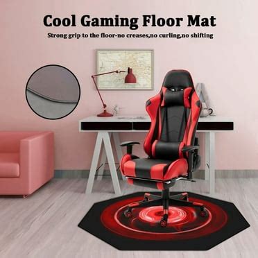 9mat® Polycarbonate 9 Sided Pink Gaming E Sport Chair Mat For Hard