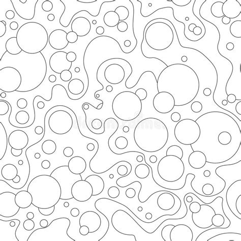 Abstract Geometric Seamless Pattern Bubble Ornamental Background Circles Stock Illustration