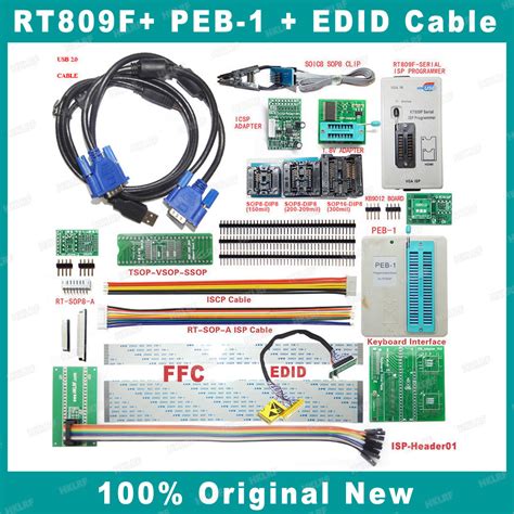 Original Rt F Isp Programmer With Peb Board Isp Lcd Programmer Sop Ic Test Clip