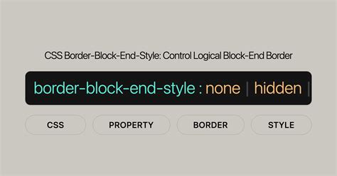 Css Border Block End Style Control Logical Block End Border