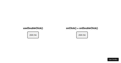Use Double Click Examples Codesandbox