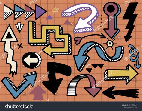 Hand Drawn Set Different Arrow Different Stock Vector Royalty Free 1833378445 Shutterstock