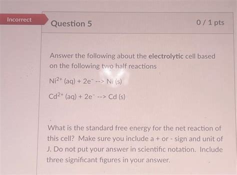 Solved Answer the following about the electrolytic cell | Chegg.com