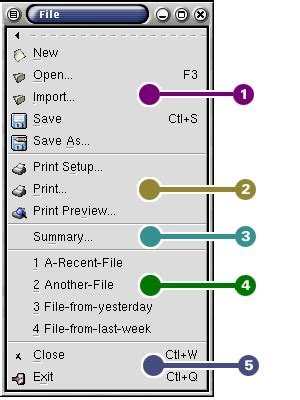 The File Menu