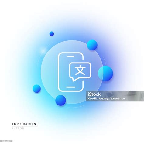 전화선 아이콘의 번역기입니다 상형 문자 번역 다국어 이중 언어 외국어 음성 입력이있는 음성 거품 기술 개념 유리 형태론