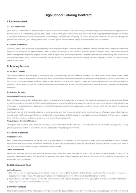 Free Classroom Contract Template To Edit Online