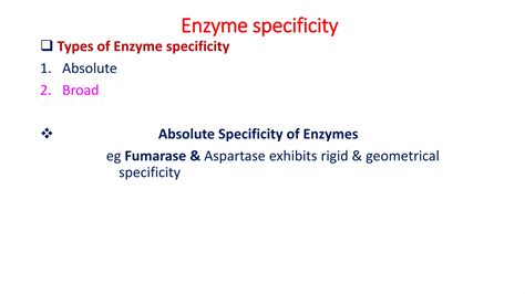 Enzyme Specificity Types And Applications Pdf