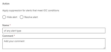 New Alert Suppression Configuration SEC LABS R D
