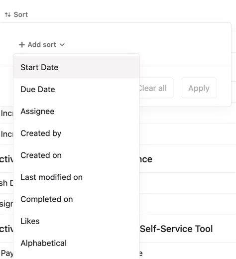 Give The Option To Sort Tasks By Start Date Product Feedback Asana