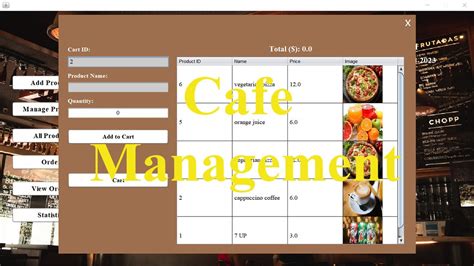 Cafe Management System 2 Java Swing Netbeans And Mysql Workbench Youtube