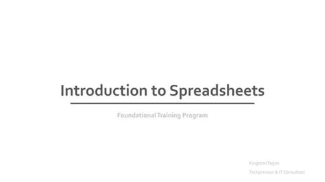 introduction to excel ppt computing technology and computing