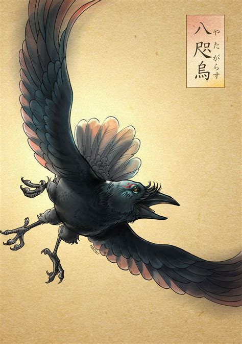 Yatagarasu O Corvo Mensageiro Do CÉu No JapÃo Japanese Folklore