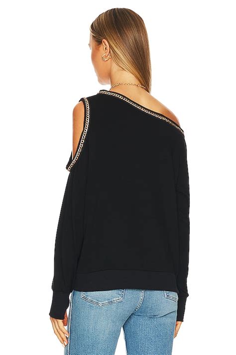 Michael Lauren Glendon Cold Shoulder Pullover In Black Revolve