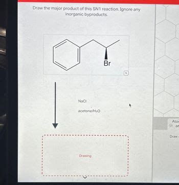 Answered: Draw the major product of this SN1 reaction. Ignore any ...