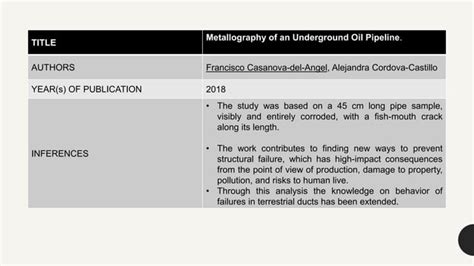 Case Study On Underwater Pipieline Leaks And Its Environmental Impacts Pptx