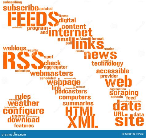 Rss Feed Sign Tag Cloud Stock Illustration Illustration Of Internet