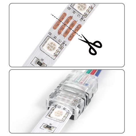 Buy RGBZONE Pack RGB Pin LED Strip Connector For Mm Waterproof RGB LED Strip Quick