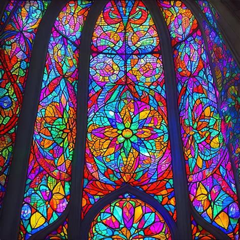Premium Ai Image Stained Glass Windows Background