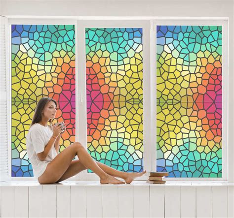 Colourful Stone Pattern Window Decal Tenstickers