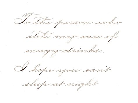 Sharing The Dad Joke I Wrote In Spencerian Last Night R Handwriting