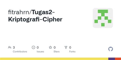 GitHub Fitrahrn Tugas2 Kriptografi Cipher