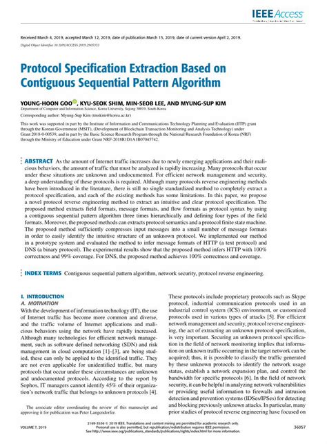 Pdf Protocol Specification Extraction Based On Contiguous Sequential