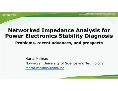 PDF Networked Impedance Analysis For Power Electronics Stability Diagnosis Problems Recent