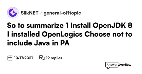 So To Summarize 1 Install Openjdk 8 I Installed Openlogics