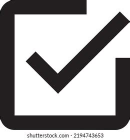 Illustration Check Mark Icon Square Vector Stock Vector Royalty Free Shutterstock