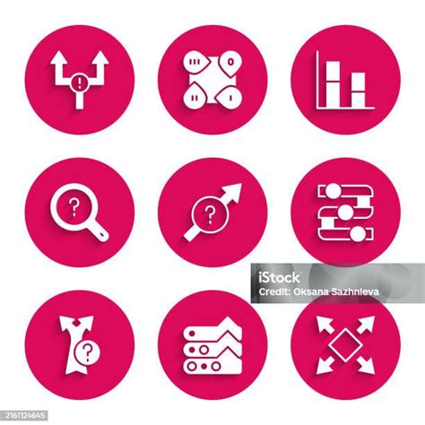 화살표 그래프 차트 다이어그램 다양한 방법 방향 화살표 알 수 없는 검색 및 아이콘을 설정합니다 벡터 0명에 대한 스톡 벡터 아트 및 기타 이미지 Istock