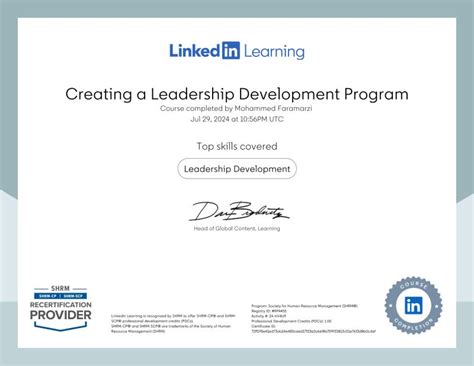 Mohammed Faramarzi On Linkedin Certificate Of Completion