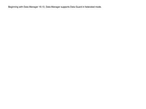 support for data guard in federated mode powerprotect data manager