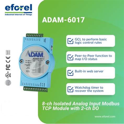 Jual Isolated Analog Input Modbus Tcp Module With Do Advantech Adam 6017 Kota Surabaya