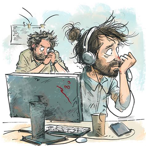 Premium Photo Stressed Employees With Cluttered Desks Working Overtime