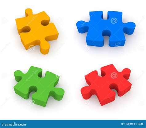 Jigsaw Puzzle 4 In 1 Stock Illustration Illustration Of Communication 11980150