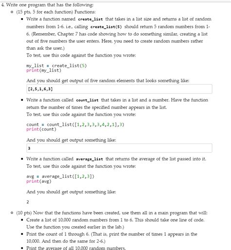 Solved 4 Write One Program That Has The Following O 15