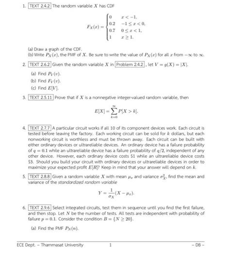 solved 1 text 2 4 2 the random variable x has cdf fx x 0