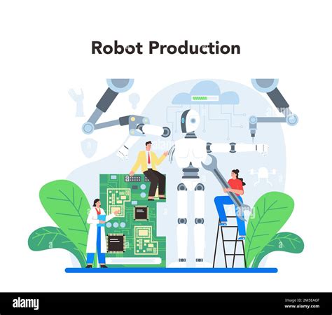 Roboticist Concept Robotic Engineering And Constructing Idea Of