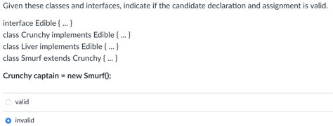 Solved Given These Classes And Interfaces Indicate If The