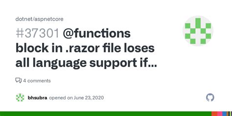 Functions Block In Razor File Loses All Language Support If Preceded By An Unmatched