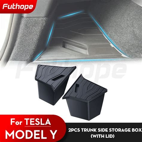 테슬라 모델 Y의 잡동사니를 퇴치하세요 Futhope 자동차 트렁크 측면 보관함 알리바이스토리